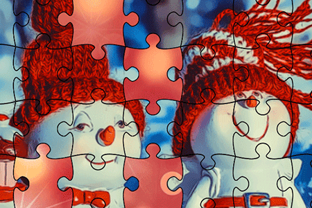 Duo Bonhomme de Neige : jeu de Puzzle sur Jeux-Gratuits.com